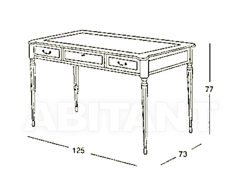 Writing desk brown Aparicio y Navarro Mobles Auxiliares Sorolla Mesa ...